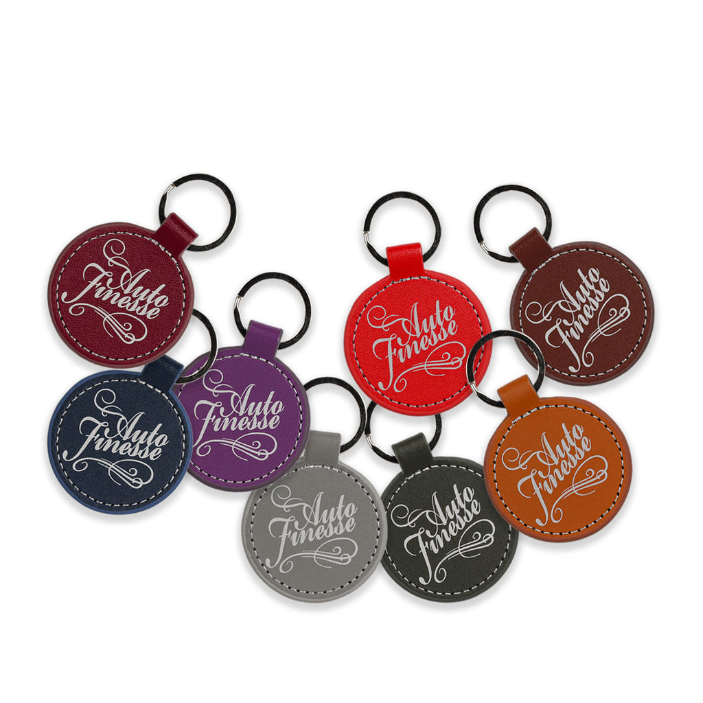 Classic Round Leather Key Ring | Stylish Colours