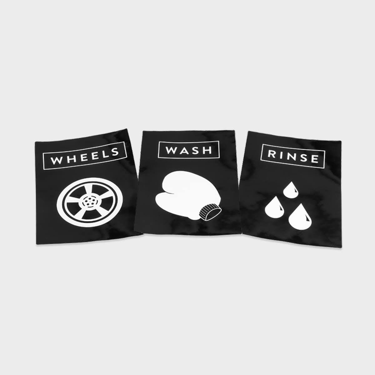 Detailing Bucket Stickers | Wheel, Rinse & Wash Stickers