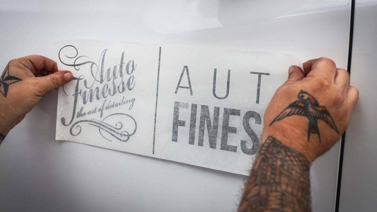Stylish Auto Finesse® Double Stack Decal | Black & White